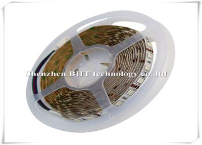 China 12V Black PCB RGBW LED Strip , 60LEDS / M 19W / M Addressable Waterproof Led Strips SMD5050 for sale