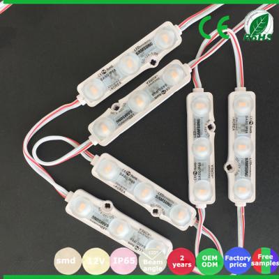 China Ultrasonic Injection LED Module 5730/2835 3 LED Smd IP68 High Light With Lens for sale