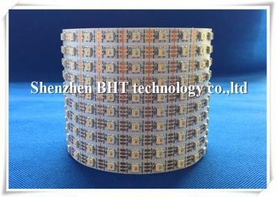 China 5V Black PCB SMD5050 RGBW LED Strip , 60LEDS / M 19W / M Addressable Waterproof Led Strips for sale