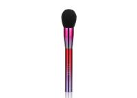 China Metallic Red Gradient Makeup Powder Brush Black BASF Synthetic Vegan Fibre for sale