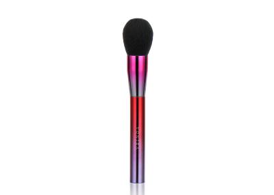 China Metallic Red Gradient Makeup Powder Brush Black BASF Synthetic Vegan Fibre for sale