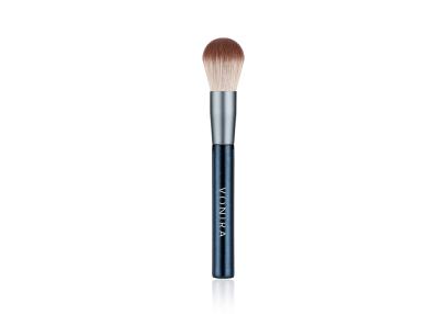 China Naturally Function Corn Fiber Makeup Powder Brush With Glitter Birch Wooden Handle for sale