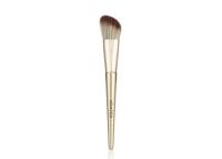 China Vonira Beauty Studio Makeup Angled Blush Brush Contour Cheek Brush With Golden Aluminum Ferrule Birch Wooden Handle for sale