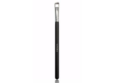 China High Quality Small Flat Angled Makeup Brow Brush With Wood Handle for sale