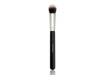 China Detail Round Top Blender Face Brush With High Quality Duet Color Natural Fiber for sale