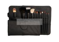 China Basic 12PCS  Cosmetic Makeup Brush Set Premium Natural Animal & Synthetic Hair With Case for sale