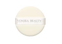 China Large Pressed Face Makeup Cosmetic Powder Puff With Private Label Ribbon for sale