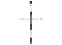 China Professional Dual Ended Flat Angled Eyeliner Brush With Mascara Spoolie for sale