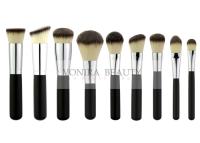 China Eco Friendly Taklon Bristles Makeup Brushes Aluminum Ferrule for sale
