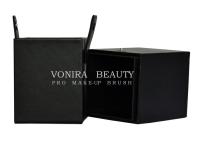 China Customized High Quality Leather Makeup Brush Holder Case Cosmetic Cylinder for sale
