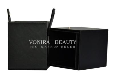 China Customized High Quality Leather Makeup Brush Holder Case Cosmetic Cylinder for sale