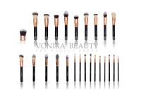 China Private Label Rose Gold Makeup Brushes 25pcs Eye Makeup Brush Set for sale