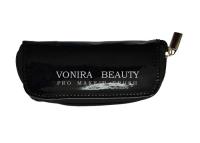 China Mini Makeup Brush Bag Cosmetic Pouch Clutch With Zipper For Travel Black for sale