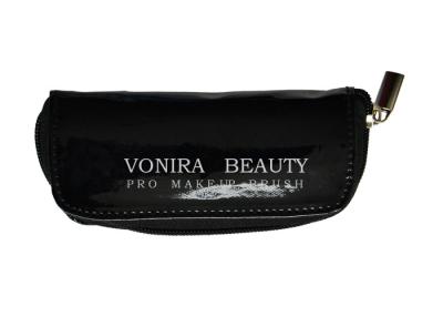 China Mini Makeup Brush Bag Cosmetic Pouch Clutch With Zipper For Travel Black for sale