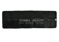 China Extremely Large  Makeup Brush Roll-up Case Cosmetic Bag Professional Travel Portable Black 39 Pockets Beauty Tools for sale