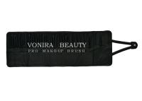 China Pro Makeup Brush Rolling Pouch Cosmetic Bag Pen Holder Portable Travel  34 Pockets Leather Case for sale