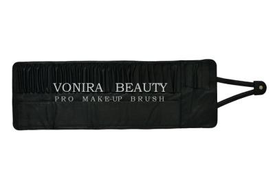 China Pro Makeup Brush Rolling Pouch Cosmetic Bag Pen Holder Portable Travel  34 Pockets Leather Case for sale
