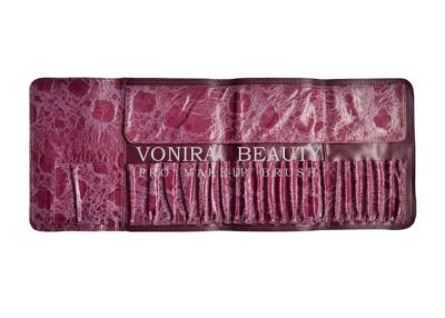 China Pro 26 Slots Makeup Brush Bag Roll Clutch Purse Pen Holder Toiletry Stationery Case Crocodile Leather for sale