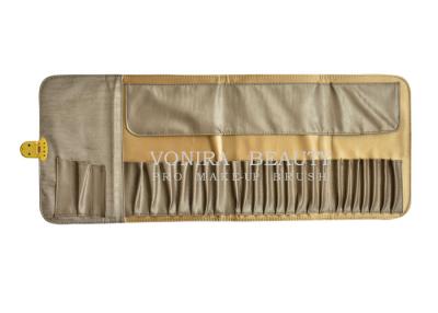 China Elegant Makeup Brush Roll Pouch Travel Cosmetic Bag Case Pen Holder 26 Pockets for sale