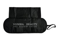 China PU Leather Makeup Brush Bag Holder Wrap Roll Up Stationery Pen Pencil Case Pouch for sale