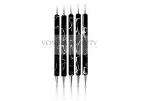 China Marbleizing Nail Paint Brush Dotting Tool Set For Nail Art Manicure Kit for sale