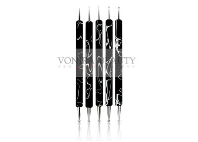 China Marbleizing Nail Paint Brush Dotting Tool Set For Nail Art Manicure Kit for sale