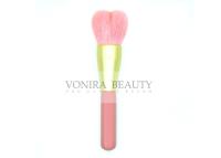 China Cute Pink Heart Shape Powder / Blush Makeup Brush With Nature Goat Hair for sale