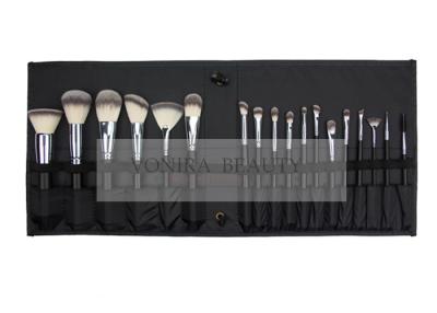 China Professional Synthetic Makeup Brushes Kit 18pcs With Black Roll Bag for sale