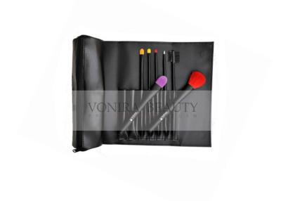China Black Gift Foundation Makeup Brush With Colorful Synthetic Hair 7 PCS for sale