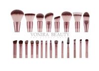 China Champagne Private Label Makeup Brushes 22 Pieces , Synthetic Makeup Brushes for sale