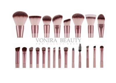 China Champagne Private Label Makeup Brushes 22 Pieces , Synthetic Makeup Brushes for sale