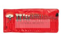 China Natural Hair Handmade Makeup Brushes With Dual Tone Synthetic Hair for sale