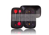 China Mini Travelling Makeup Brush Collection Colorful Beauty Dual End Synthetic Fiber Bristle for sale
