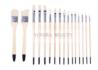 China Artist Professional Body Paint Brushes Set With Carrying Case 16Pcs Watercolor Oil Acrylic Painting Brushes for sale
