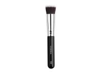 China 100% Vegan Free Taklon Mini Size Flat Foundation Makeup Brush With Nature Wood Handle for sale