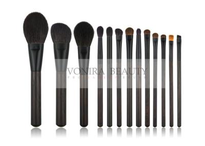 China Luxury Nature Ebony Wooden Handle Nature Hair Makeup Brush Kit for sale