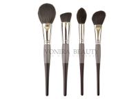 China Luxury Nature Ebony Handle Natural Hair Makeup Brushes Set Collection for sale