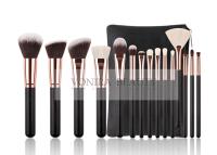 China High End Professianal Synthetic Hair Makeup Brushes Black Handle for sale