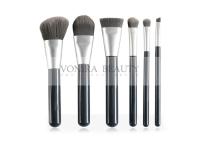 China Glossy Black Vegan Free Synthetic Makeup Brushes Duo Tone Bristles for sale