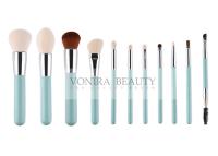 China Spring Mint Green Synthetic Makeup Brushes 100% Vegan Free And Eco Friendly for sale