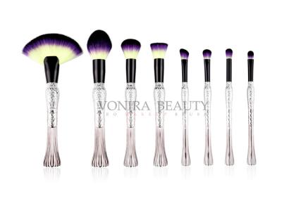 China Synthetic Hair Mass Level Makeup Brushes Kit Shiny Vased - shaped Silver Handle for sale
