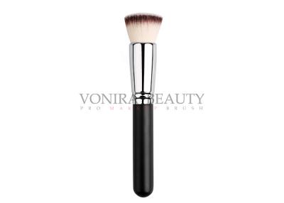 China Vegan Taklon Foudation Buffing Private Label Makeup Brushes Three Tone Synthetic Hair for sale