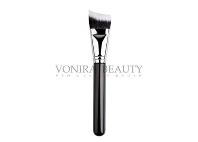 China Flat Arched Duo Fiber Private Label Makeup Brushes Natural Goat Hair For Highlight for sale