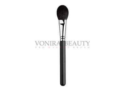 China Paddle Cheek Private Label Makeup Brushes Black Color With Goat Hair for sale