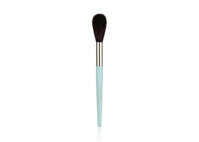 China Vonira Beauty Long Tapered Blending Blusher Highlighter Makeup Powder Brush With Copper Ferrule Natural Goat Hair for sale