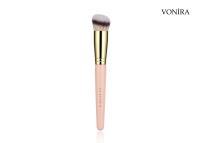 China Vonira Beauty Factory Custom Private Label Individual Single Round Angled Buffering Foundation Makeup Brush for sale