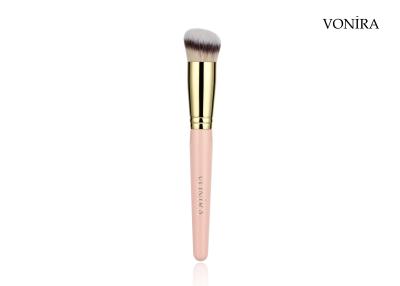 China Vonira Beauty Factory Custom Private Label Individual Single Round Angled Buffering Foundation Makeup Brush for sale