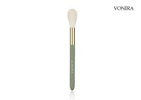 China Vonira Custom Wholesales Natural White Goat Hair Makeup Long Blending Powder Brush with Private Label Service for sale