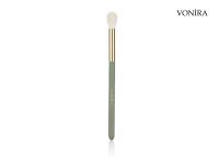 China Vonira Custom Wholesales Natural White Goat Hair Fluffy Round Eye Blending Brush with Private Label Service for sale
