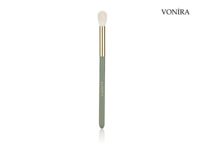 China Vonira Custom Wholesales Natural White Goat Hair Fluffy Round Eye Blending Brush with Private Label Service for sale